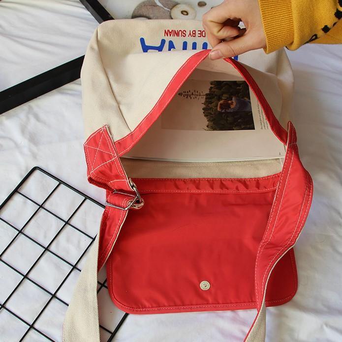 Chinese Retro Style Canvas Messenger Bag Crossbody Shoulder Bag for St