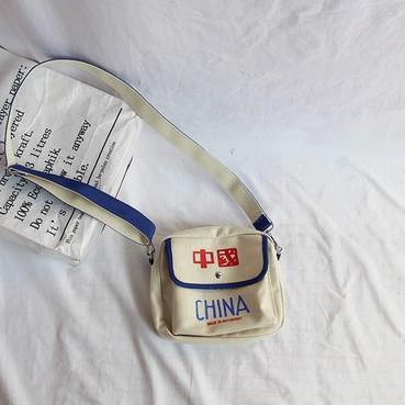 Chinese Retro Style Canvas Messenger Bag Crossbody Shoulder Bag for St